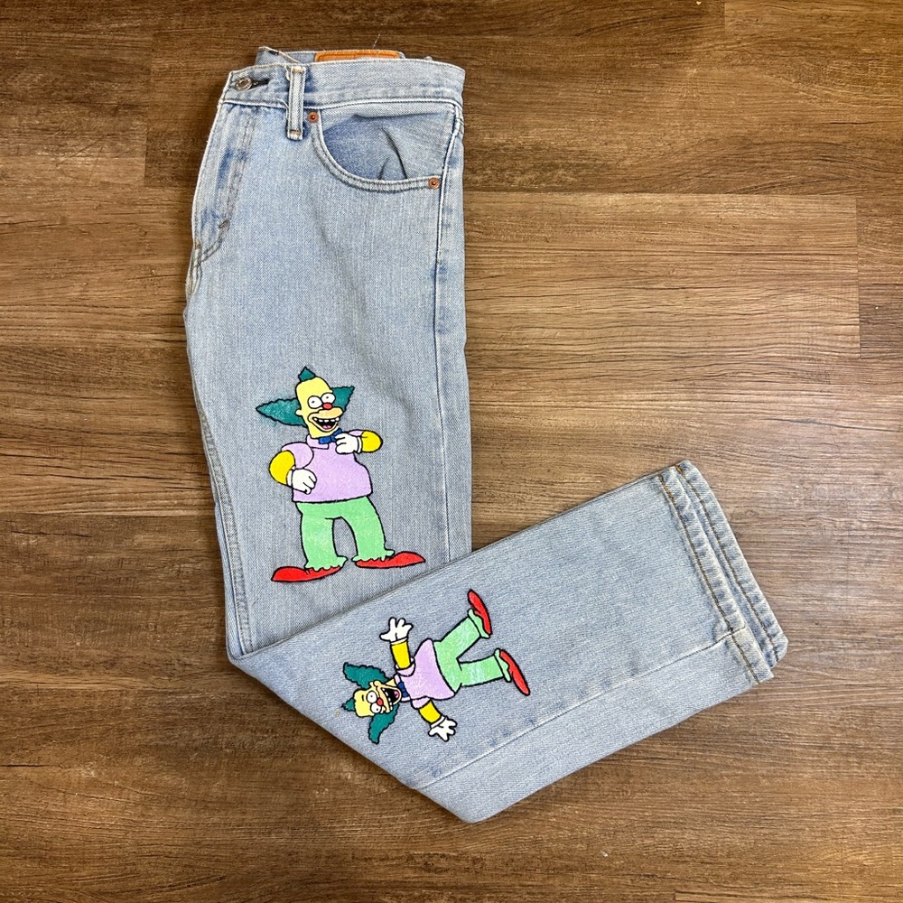 Levi 505 Hand Painted Simpsons Jeans - Gem